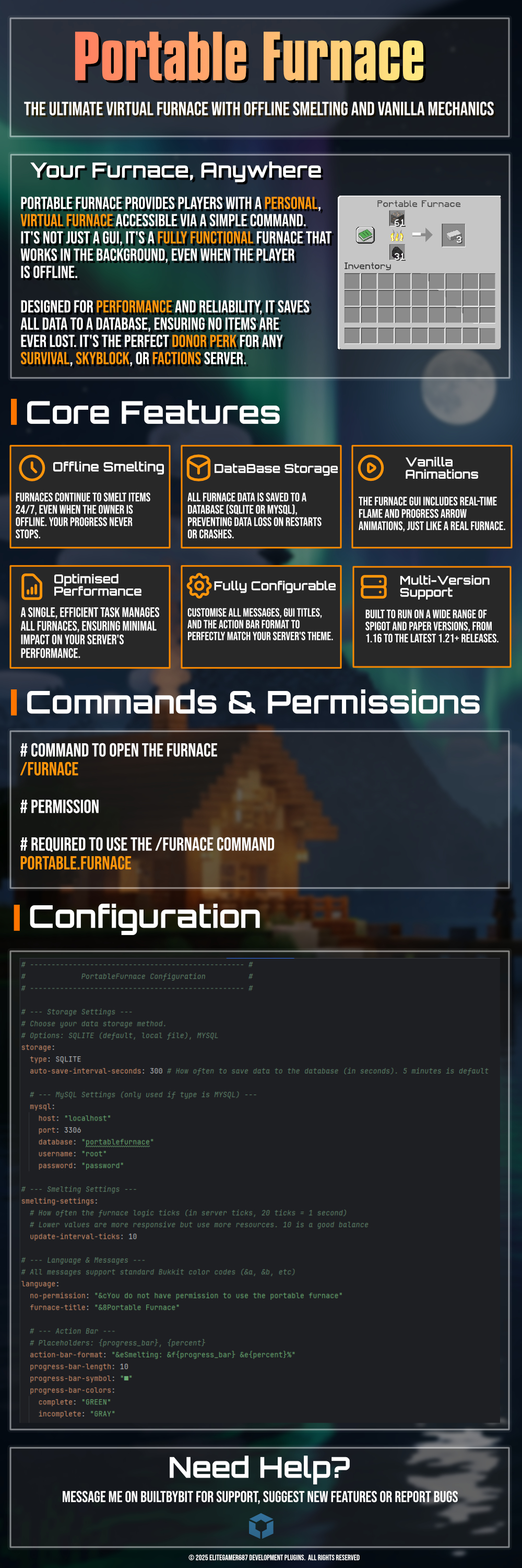 Ultimate Portable Furnace on Polymart - Minecraft Plugins